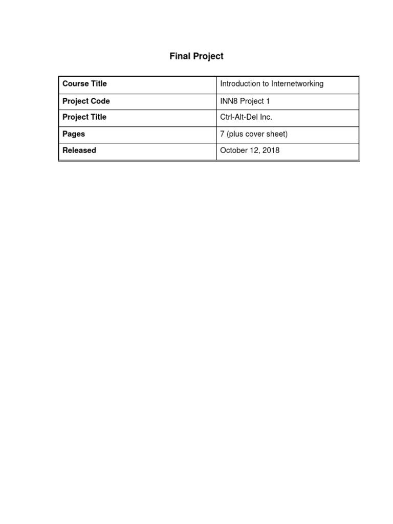 INN8 Project 2 AMMAD AHMED | PDF | Routing | Computer Network