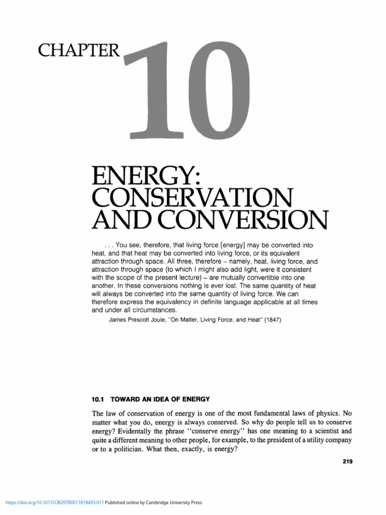 Energy Conservation and Conversion | PDF