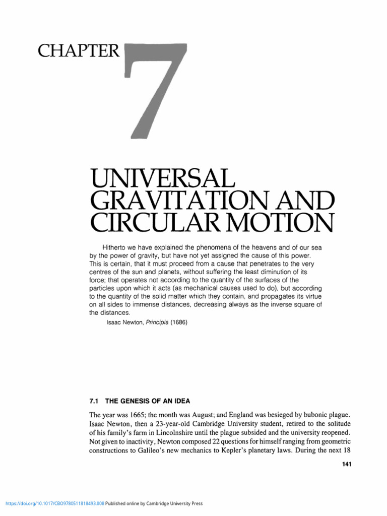 Universal Gravitation Explained | PDF | Newton's Law Of Universal ...