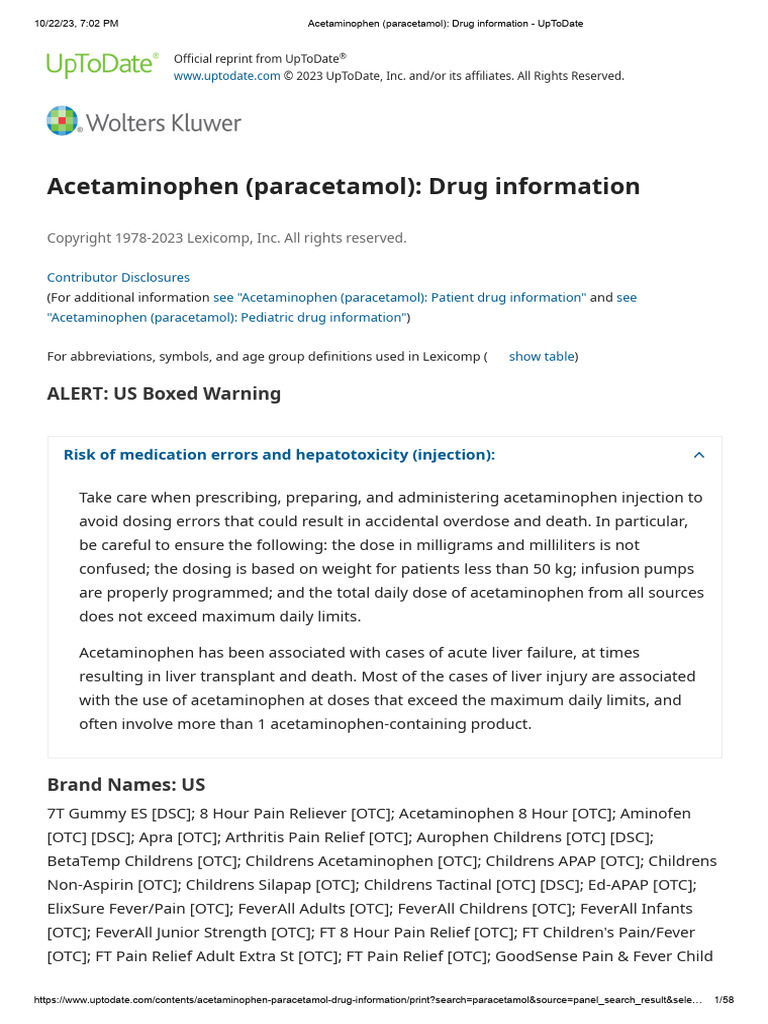 Acetaminophen | PDF