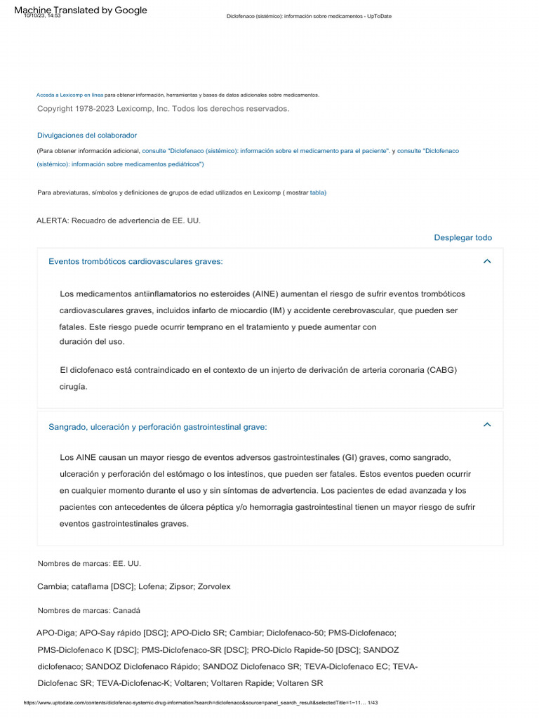 Diclofenaco | PDF | Droga anti-inflamatoria libre de esteroides ...