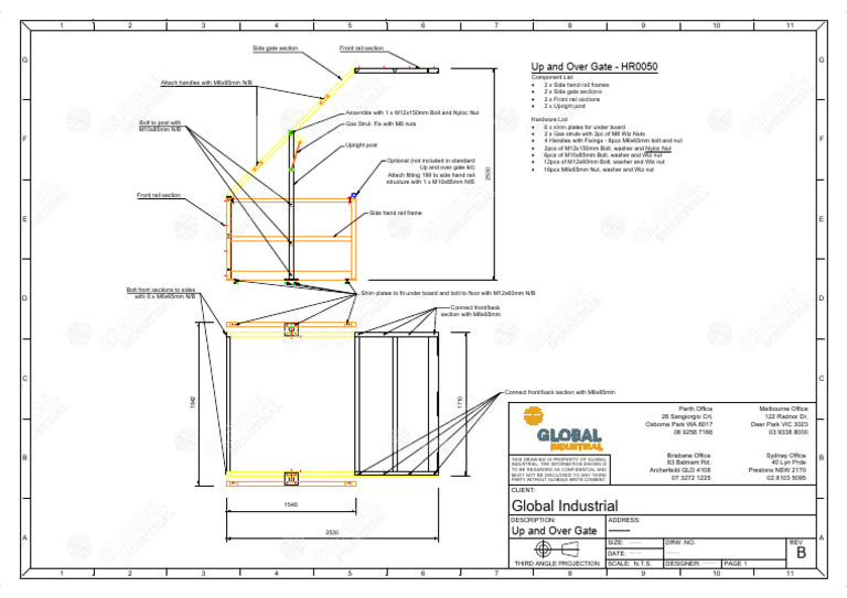 Up and Over Gate Assembly Guide | PDF | Manufactured Goods