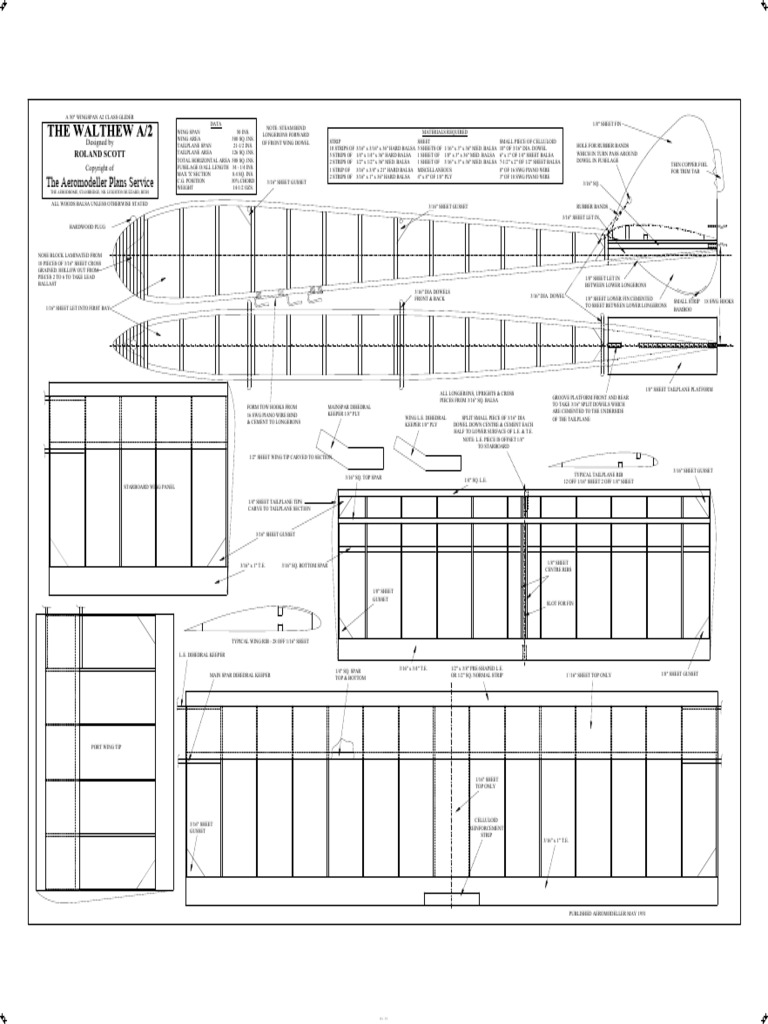 Walthew A2 Glider BW Print Oz2625 | PDF