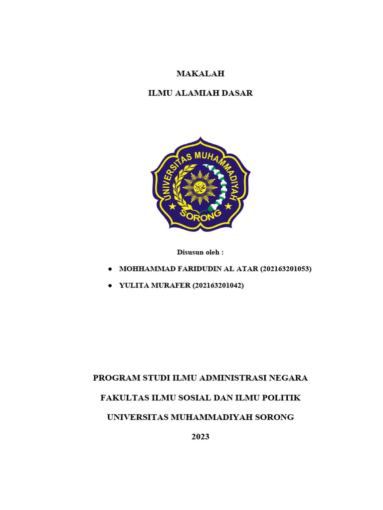 Makalah Alamiah Dasar Final | PDF | Filsafat | Sains & Matematika