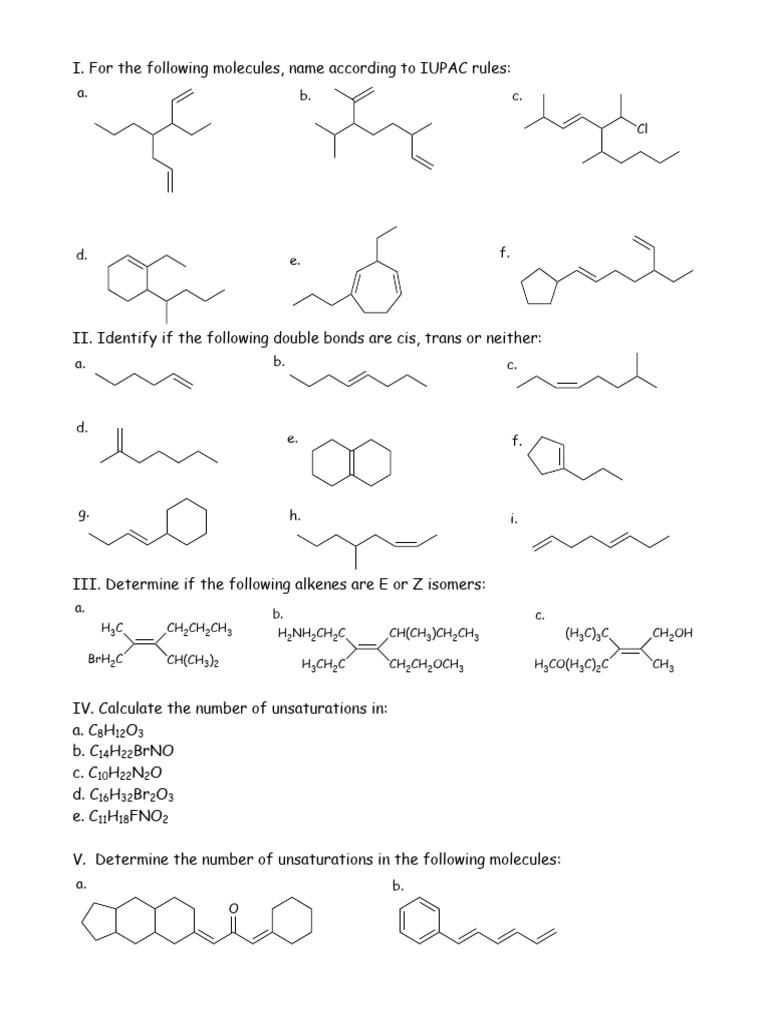 Organic Chemistry Exercises | PDF