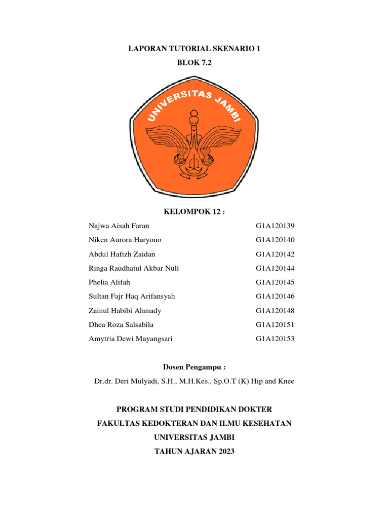 Laporan Tutorial Kelompok 12 Blok 7.2 Skenario 1 | PDF