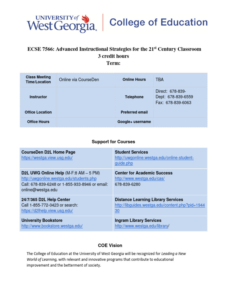 Ecse 7566 160915 | PDF | Curriculum | Educational Technology