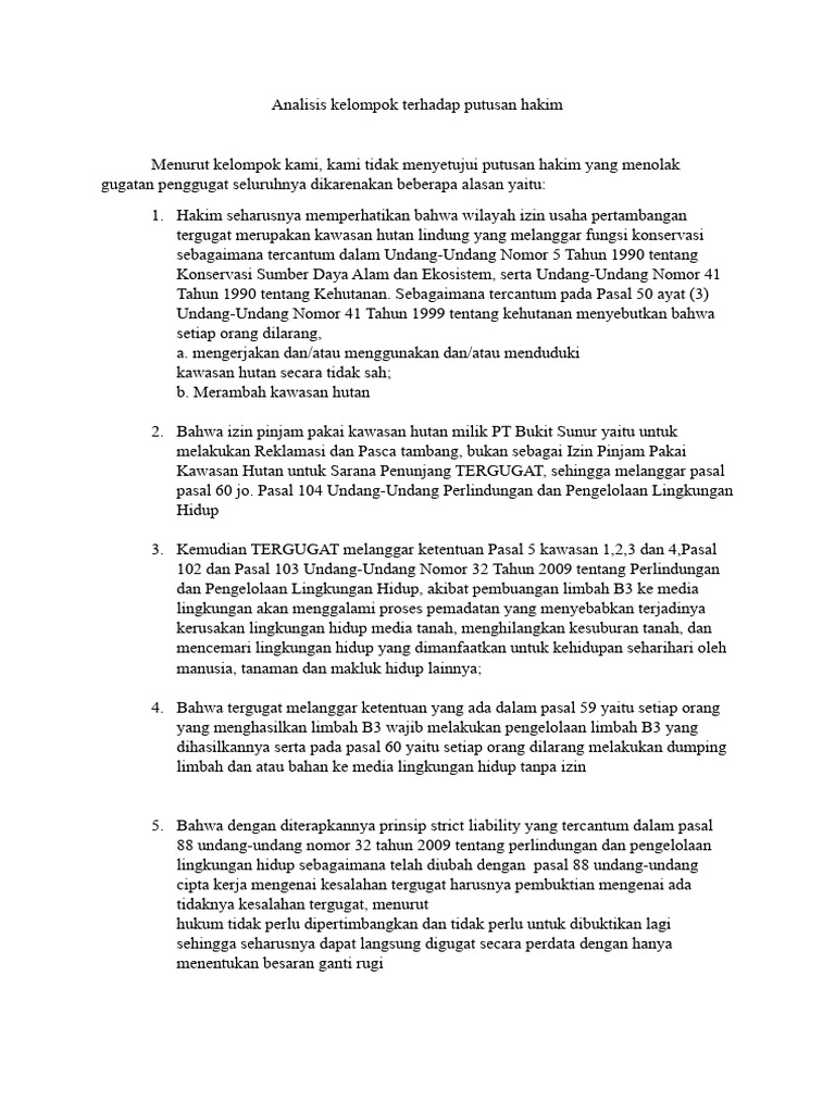 Analisis Putusan Hakim | PDF