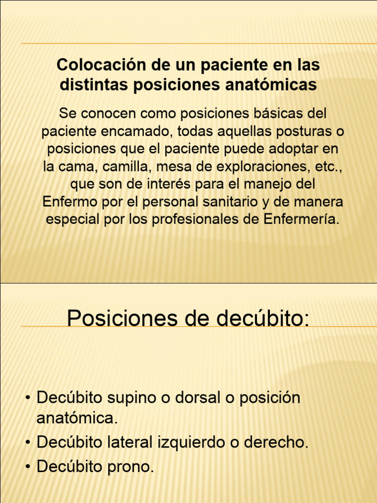 Posiciones Quirúrgicas y Anatómicas del Paciente | PDF | Rodilla ...