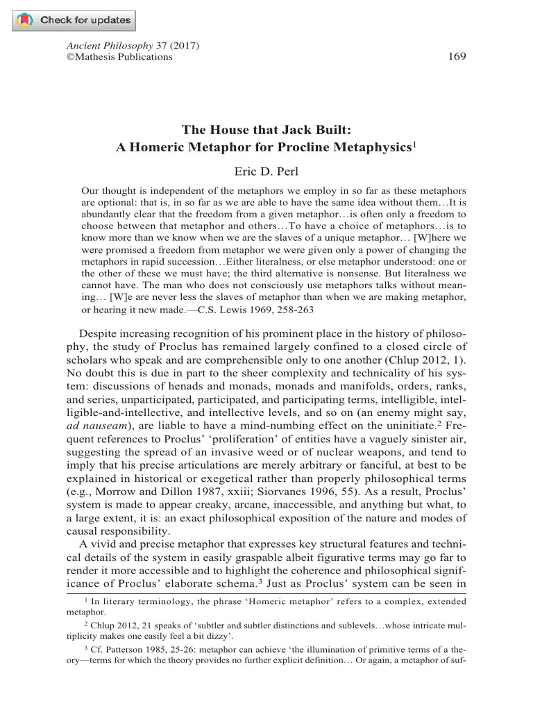 Perl, House That Jack Built | PDF | Nous | Plato Perl, House That Jack Built | PDF | Nous | Plato