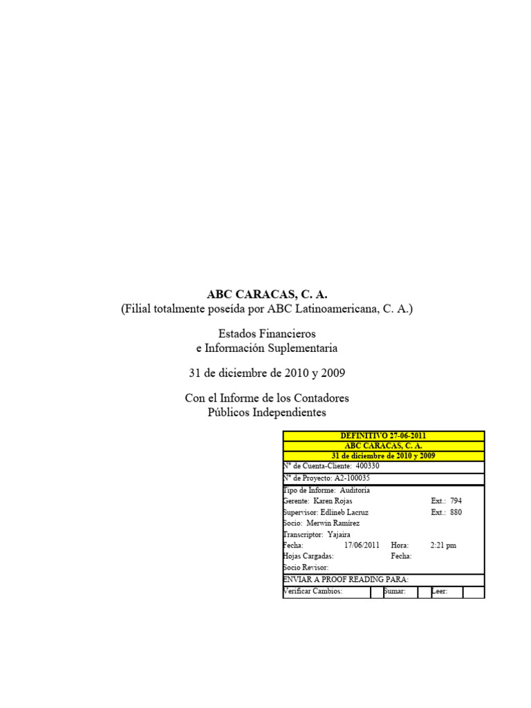 Abc Ven Nif 010 | PDF | Auditoría | Contabilidad