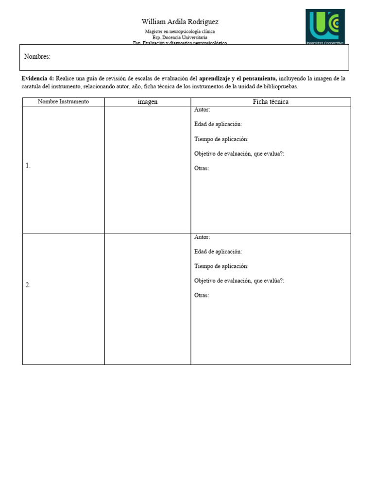 Ev Med Eval 4. Pruebas | PDF | Evaluación | Cognición