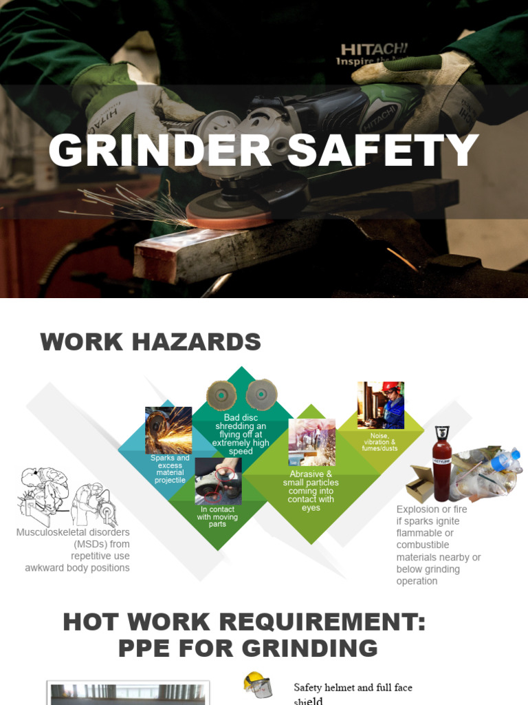 Grinding Work Awarness Training | PDF | Personal Protective Equipment | Grinding (Abrasive Cutting)