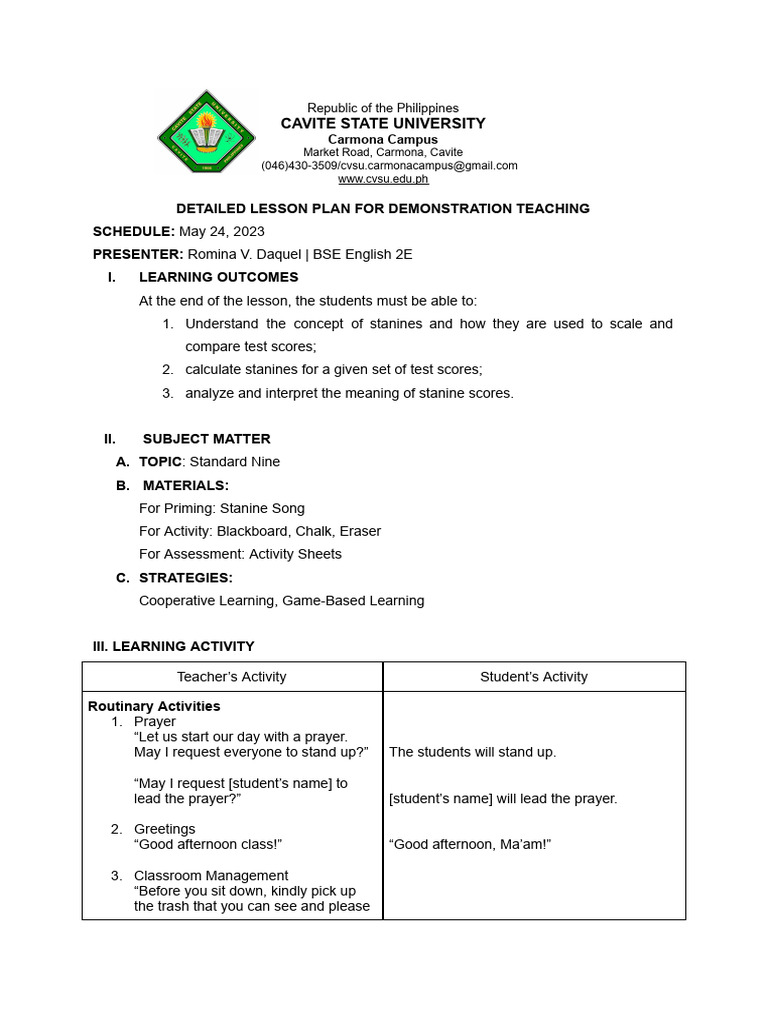 Lesson Plan | PDF | Lesson Plan | Teachers