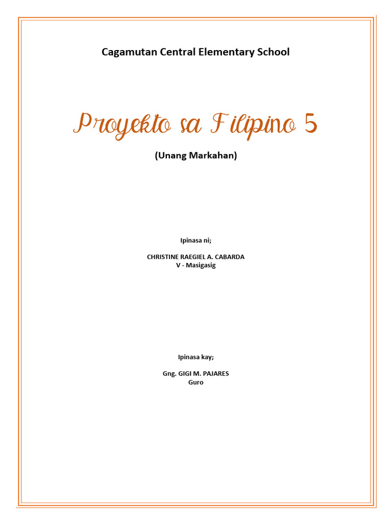 Cagamutan Central Elementary School | PDF