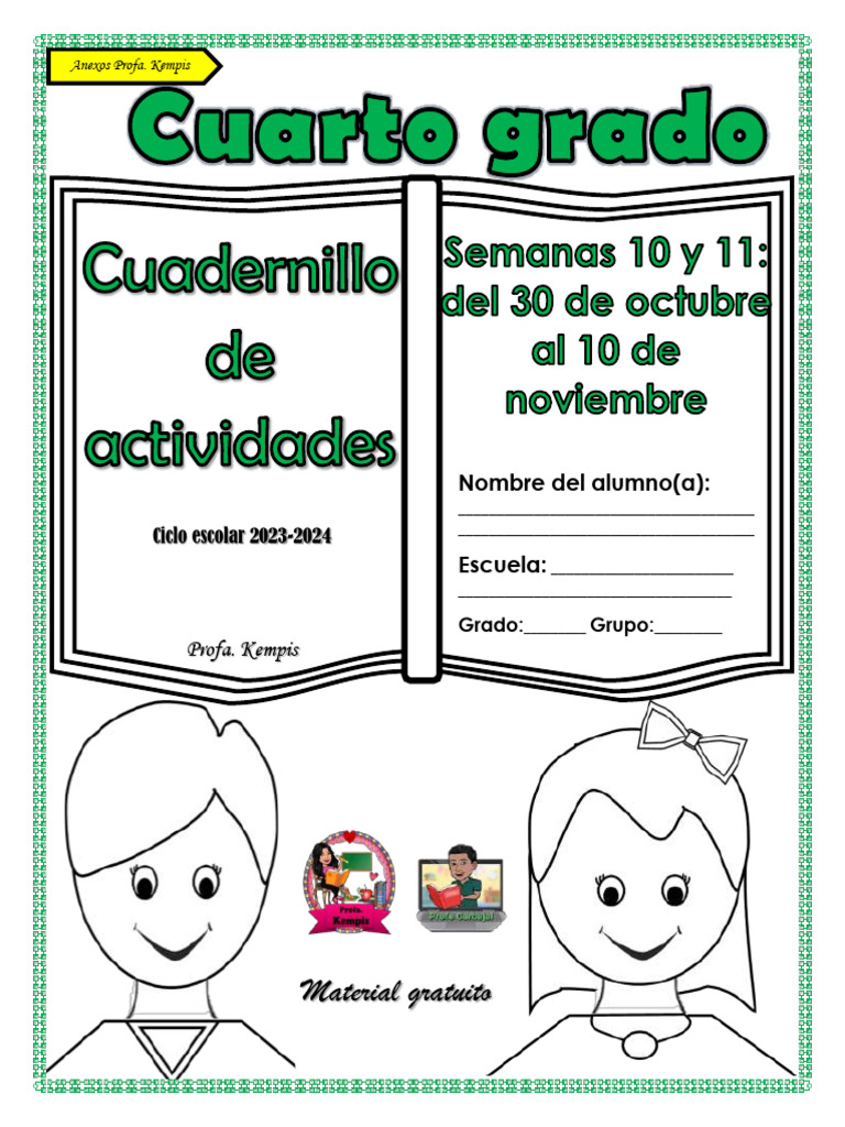 4° s10 y 11 Cuadernillo de Actividades Profa Kempis | PDF | Clima | Mediana