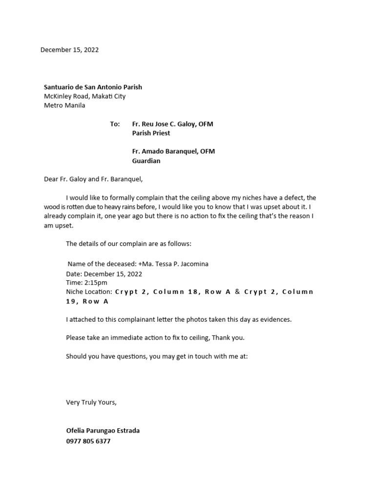 Blank - Letter Request Inurnment SSAP | PDF