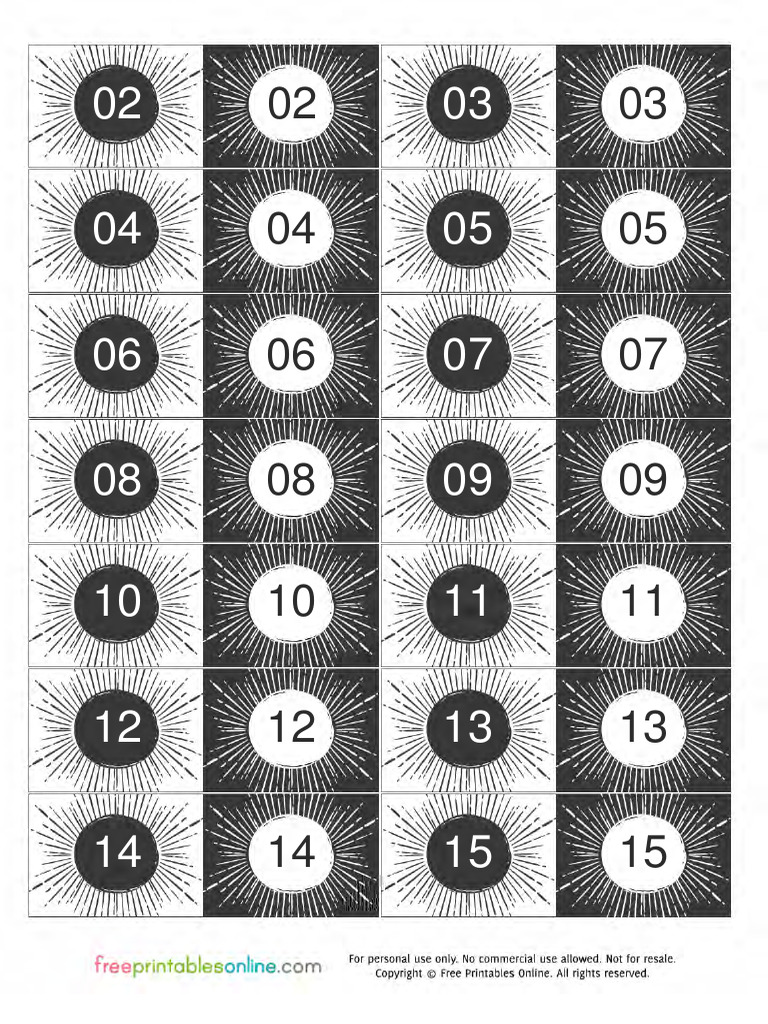 Printable Retro Tombola Ticketsa2 | PDF