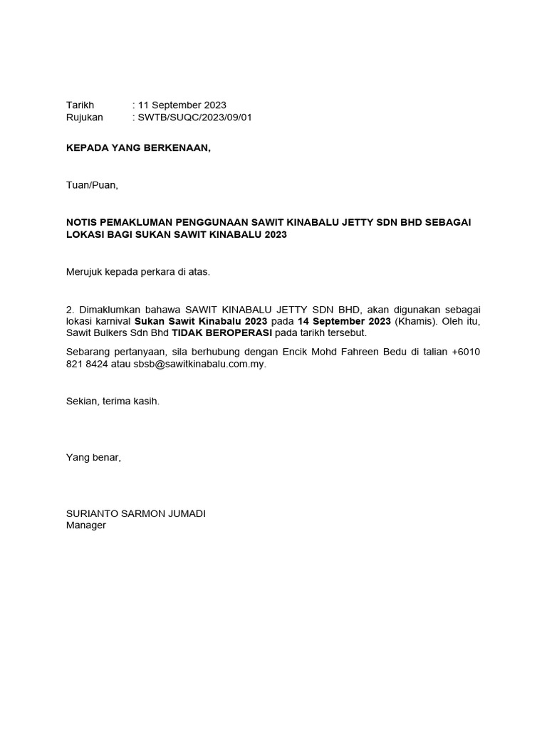 Notis Pemakluman | PDF