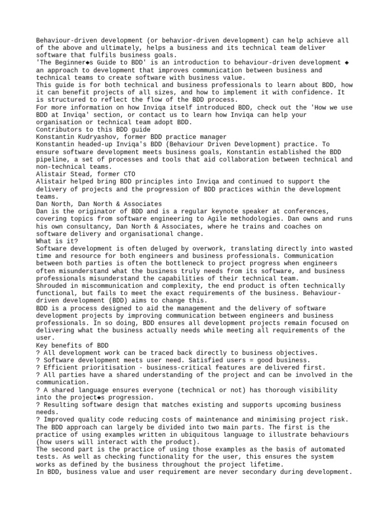 BDD | PDF | Computing | Information Technology