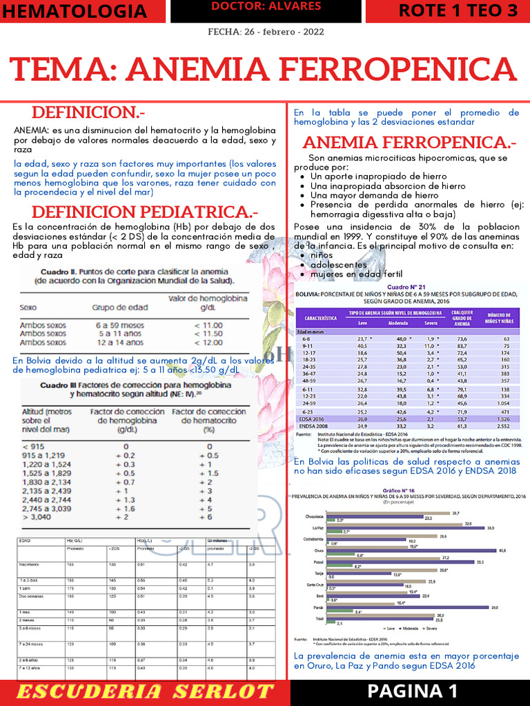 ANEMIA | PDF | Anemia | Enfermedades y trastornos