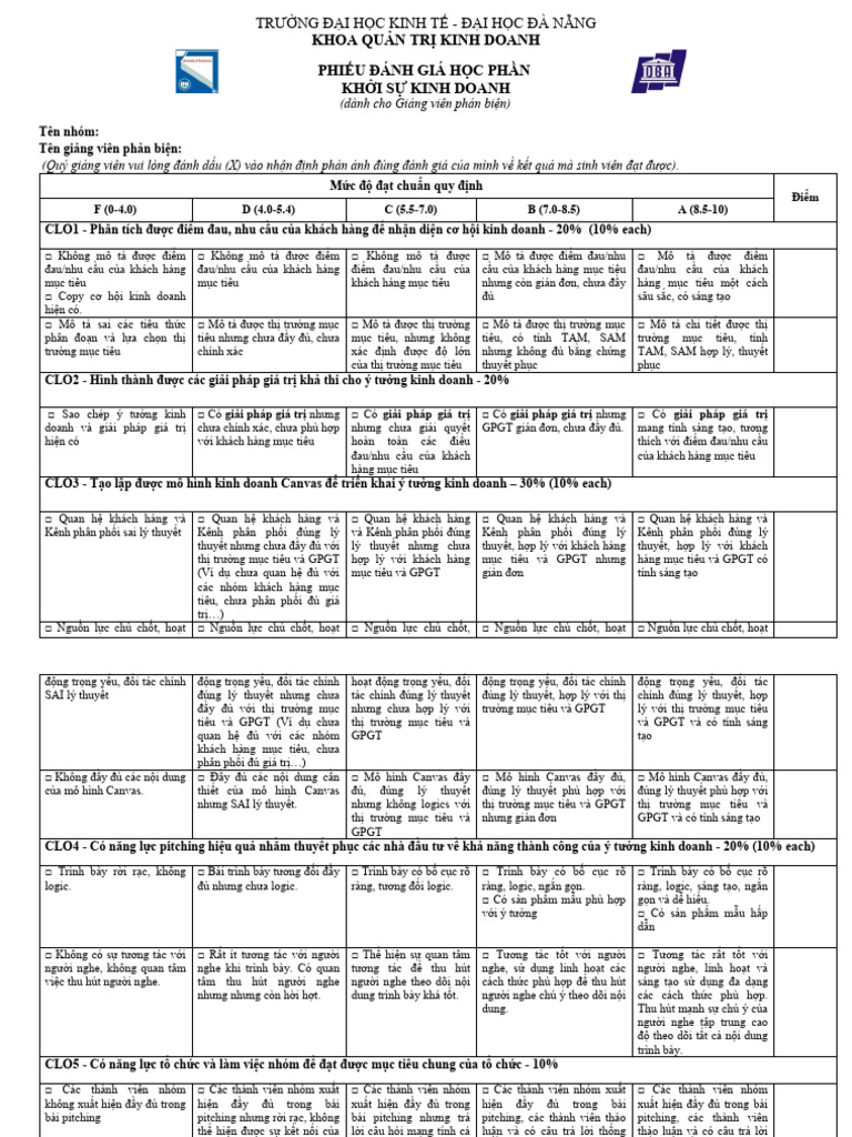Phiếu-chấm-điểm-cuối-kỳ-GVPB- KSKD | PDF