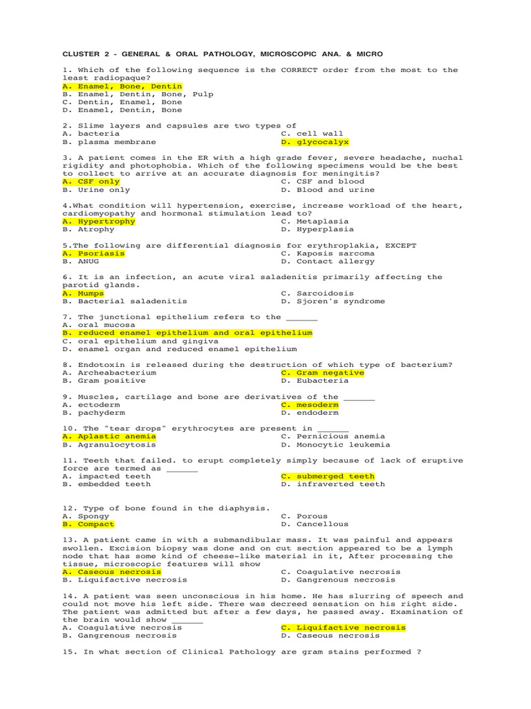 Gen, Oral Patho & Micro Ana & Microbio | PDF