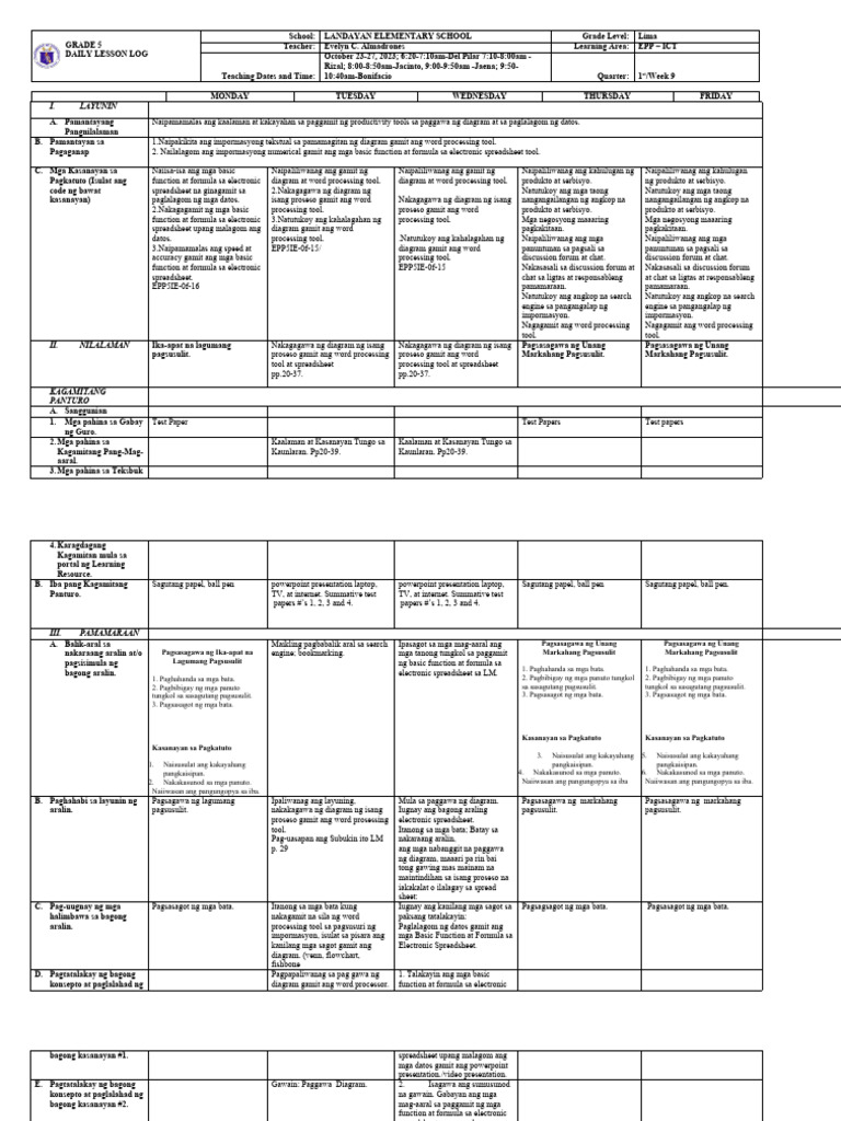 EPP-ICT 5 Q1 Week 9 | PDF