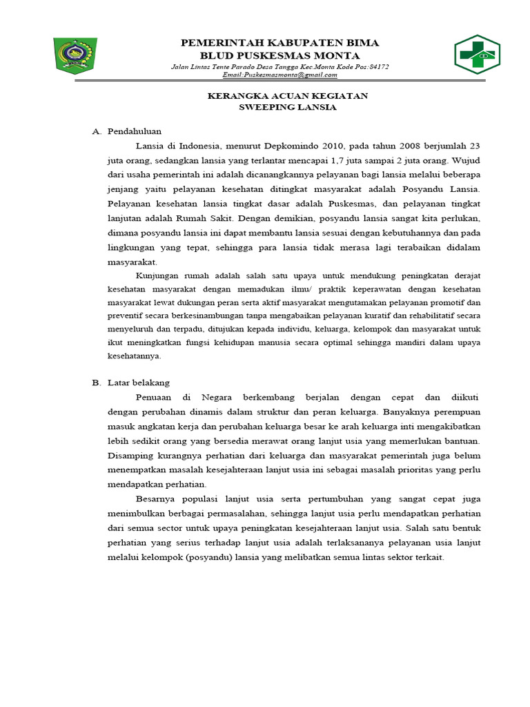 KAK Sweping Lansia | PDF