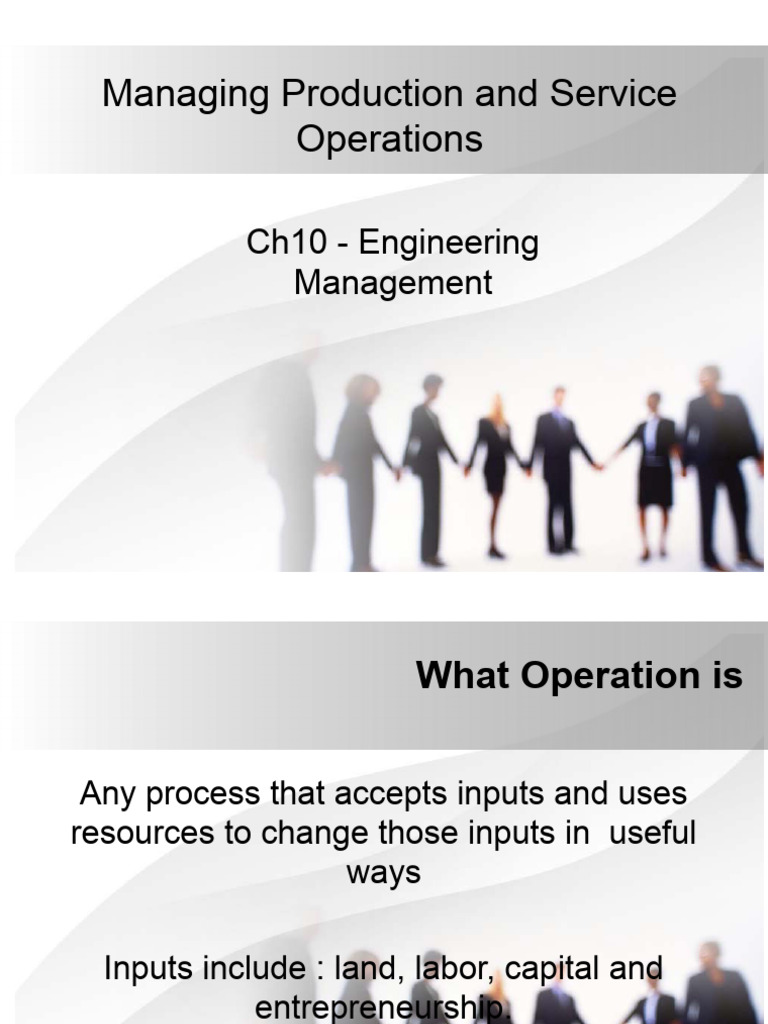 Module 6 Managing Production and Service Operations 2 | PDF