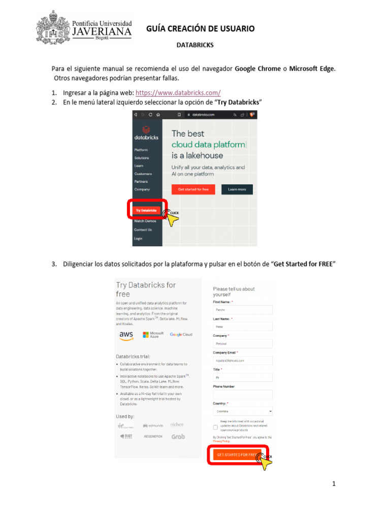 Crear Usuario en Databricks: Guía Rápida | PDF