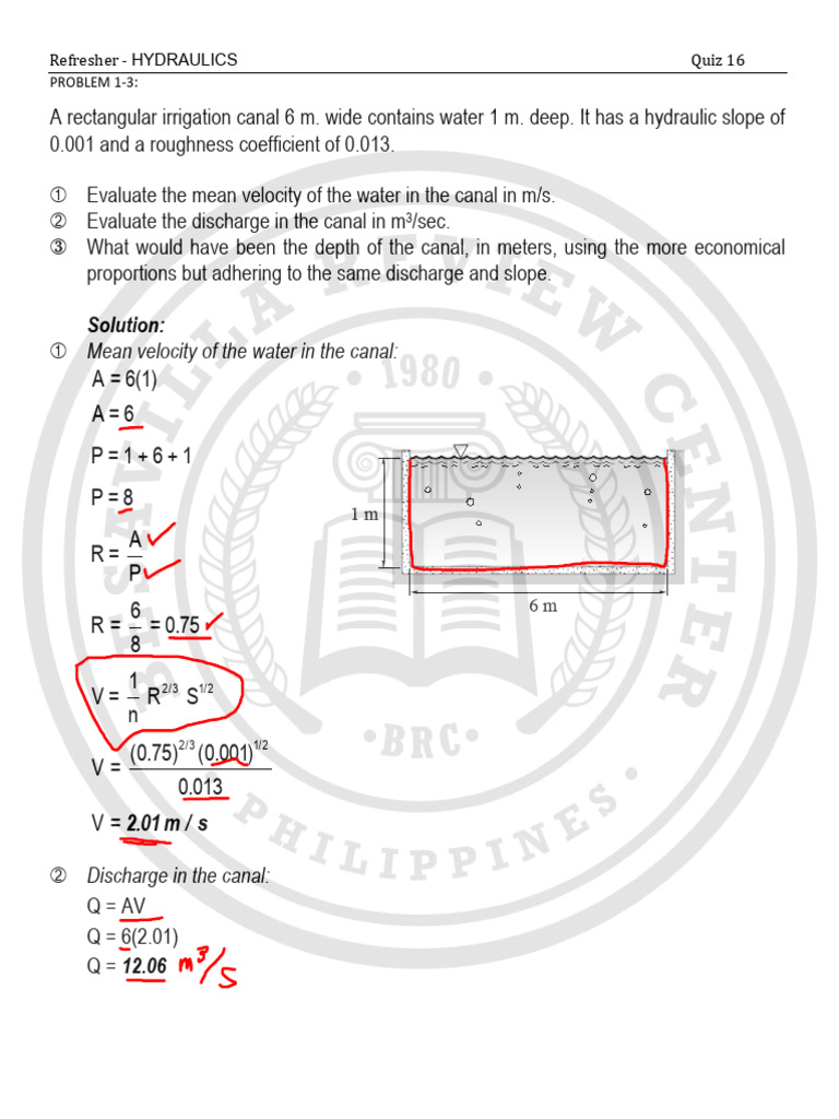 Hyd - Ref - Sol - 16 - 28 October 2023 | PDF | Fluid Dynamics | Pump