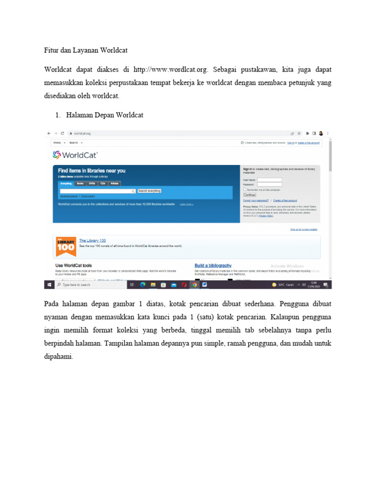 Fitur Utama Worldcat untuk Pustakawan | PDF