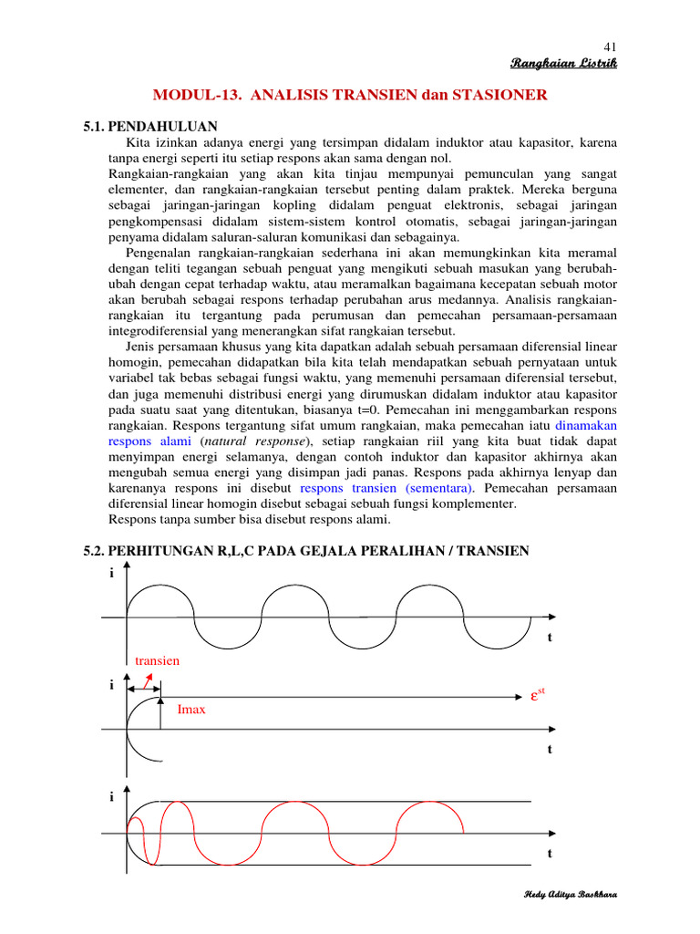 ANALISIS TRANSIEN Dan STASIONER | PDF