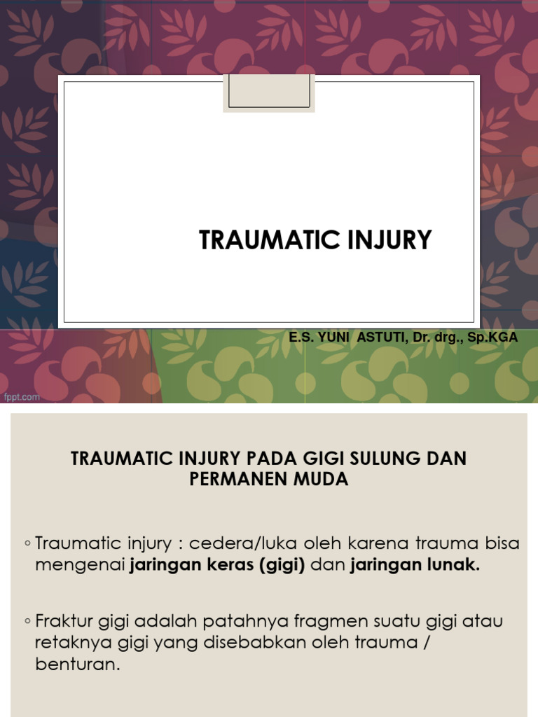 Klasifikasi Fraktur Gigi Ellis-Davey | PDF