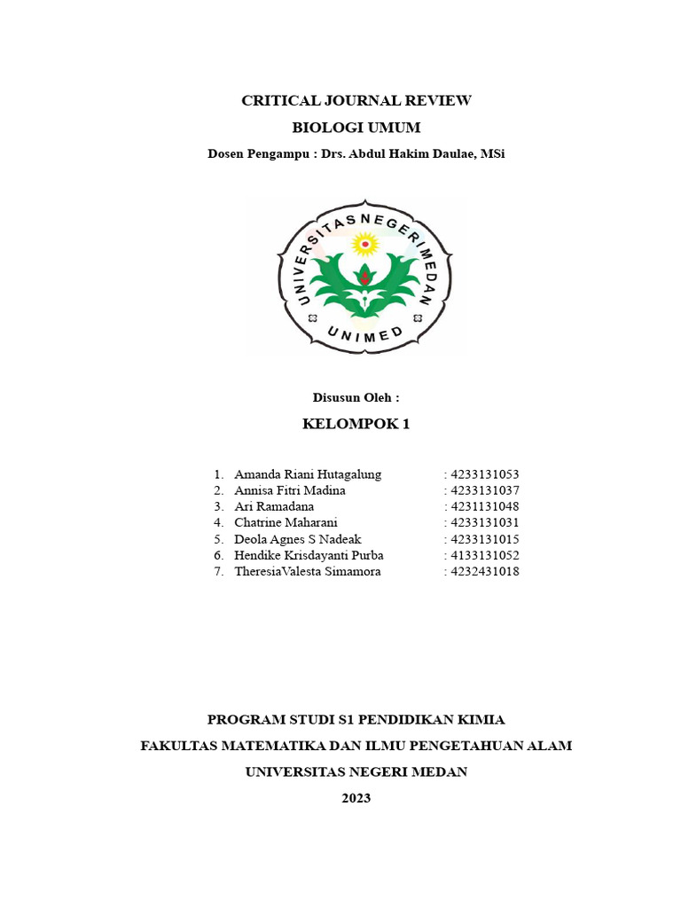 CJR Bilogi Umum Kel.1 | PDF