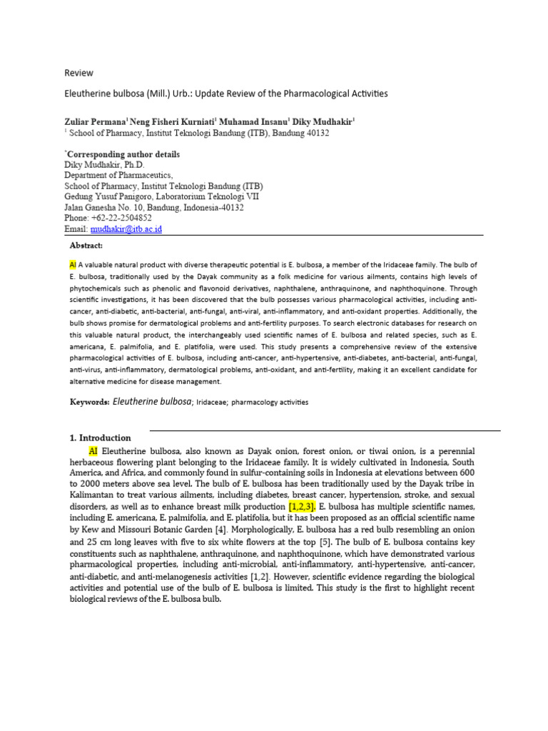 Draft Update Review Artikel Farmol Zul 250323 | PDF