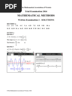 MAV Exam 2 Solutions | PDF | Mathematical Analysis | Mathematical Objects