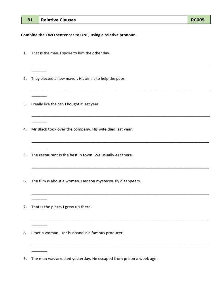 Relative Clauses | PDF | Linguistics | Syntax