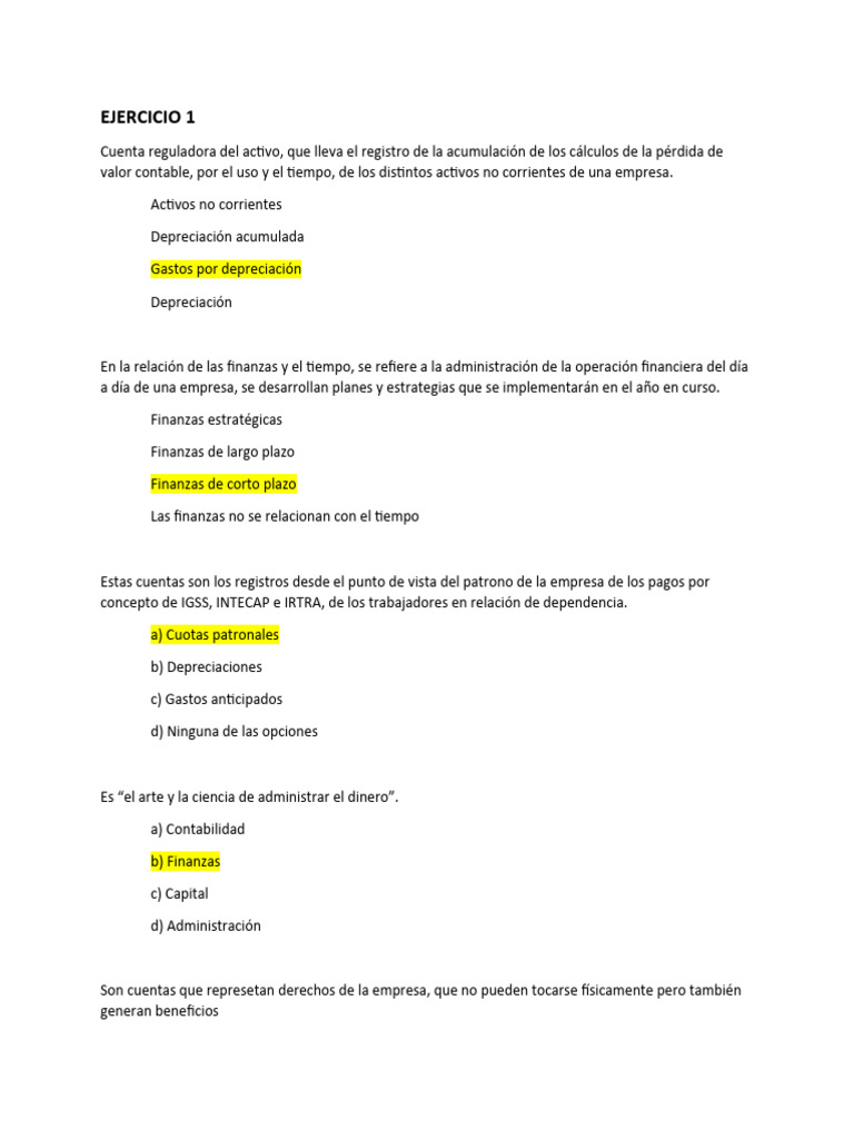 FA - Ejercicios en Linea | PDF | Liquidez de mercado | Contabilidad