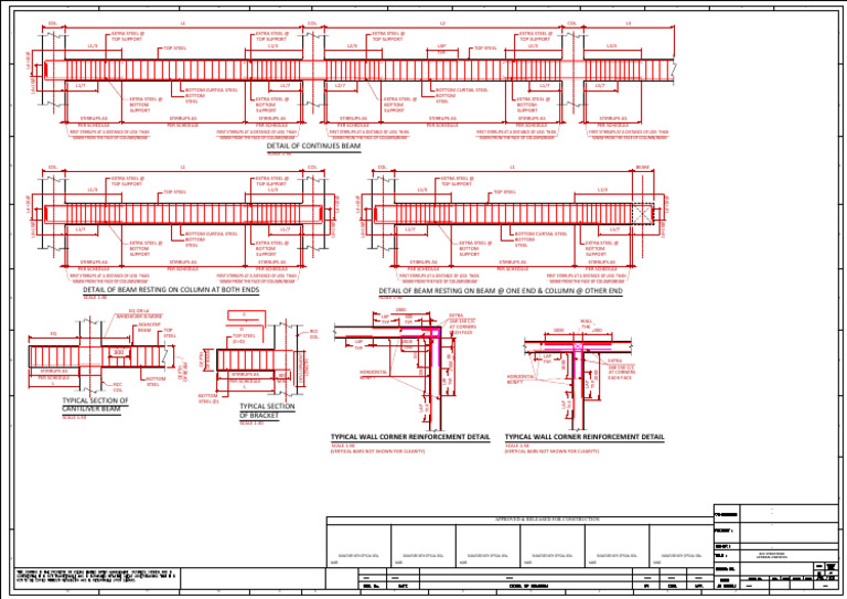 Detail 2 - Concrete Beam Details | PDF | Beam (Structure) | Architectural Elements
