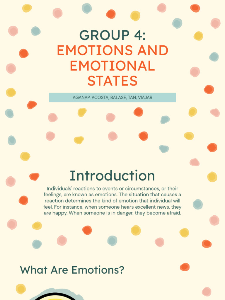 Group 4 Psych 122 - (Reporting) Group 4 - Emotions and Emotional States ...