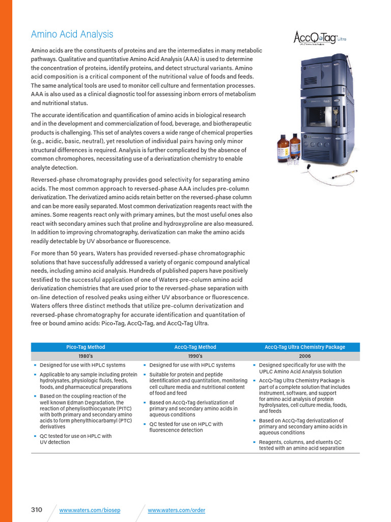 AccQ Tag Ultra Solution | PDF | High Performance Liquid Chromatography ...