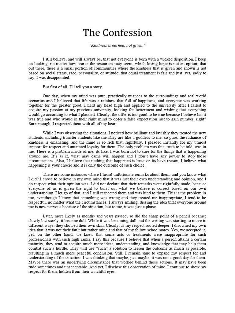 The Confession | PDF