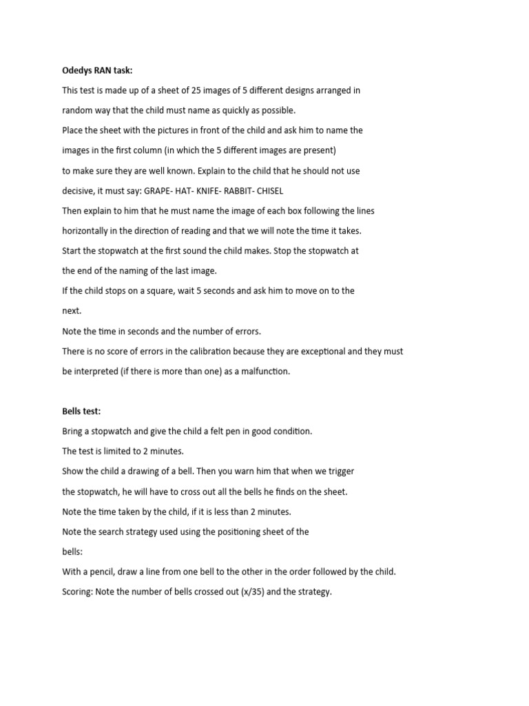 Odedys Tasks Cognitive | PDF