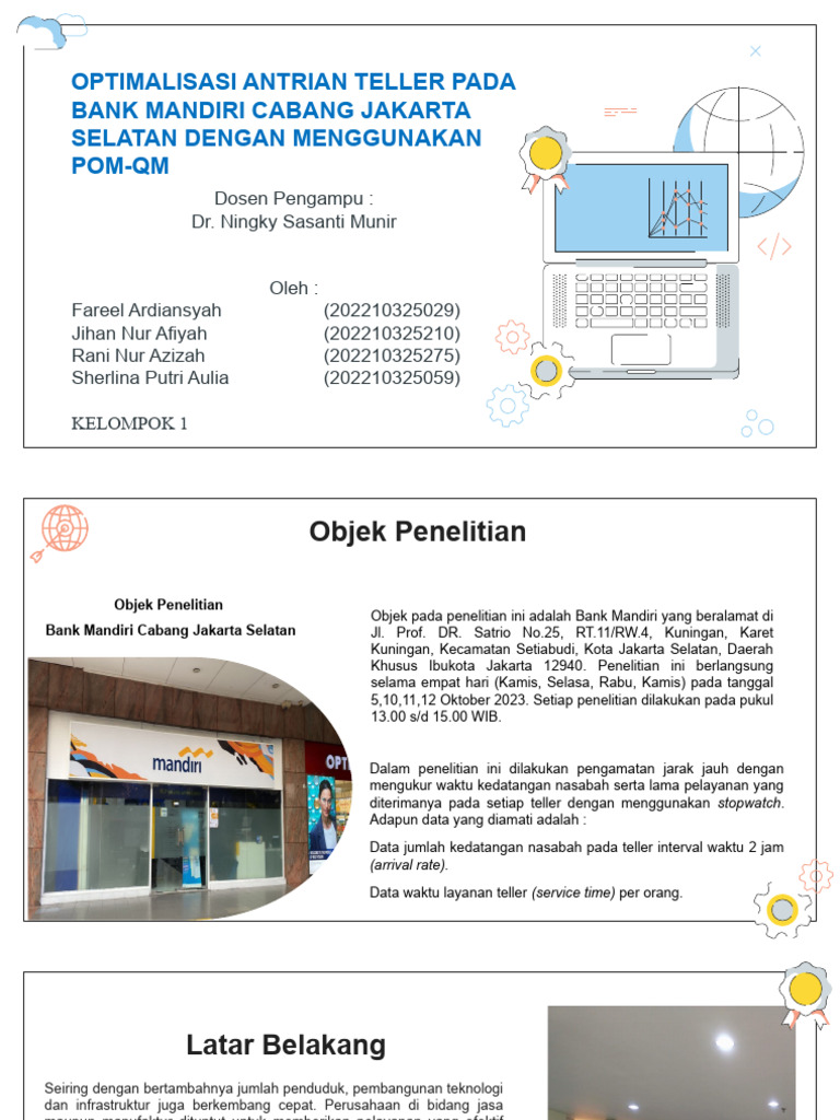 Riset Operasi Antrian Pada Teller Bank Mandiri | PDF