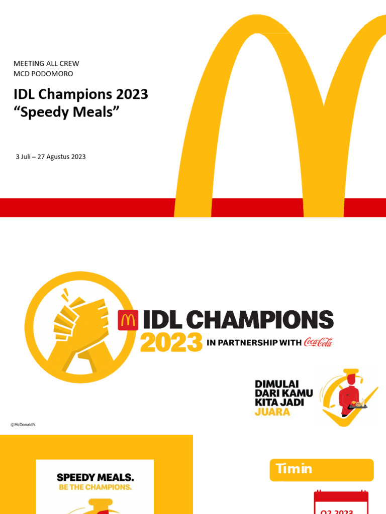 IDL Speedy Meals Champions 2023 | PDF | Foods | Cooking