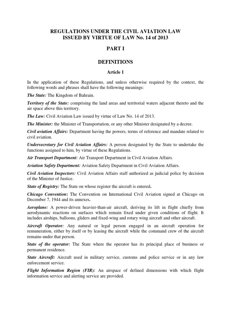 Caa Law Regulations | PDF | Airport | Cargo