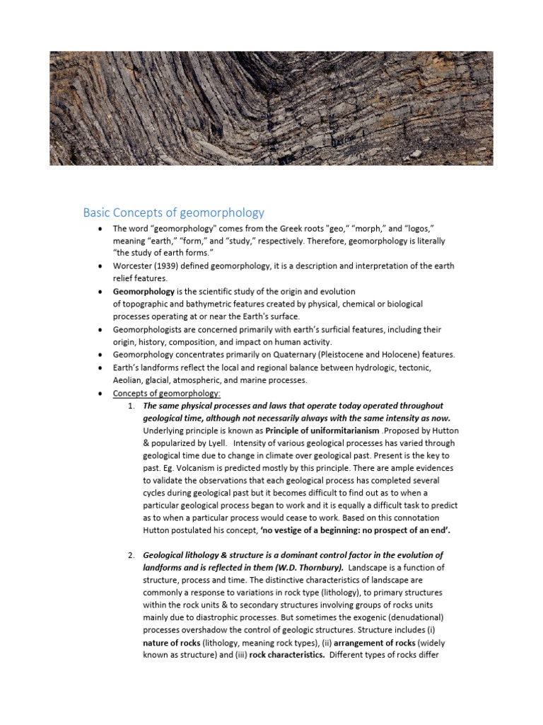 Erosional Landforms in Geomorphology | PDF | Social Science | Science ...