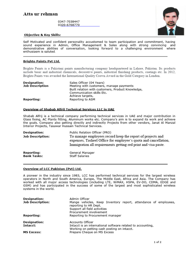 International CV | PDF